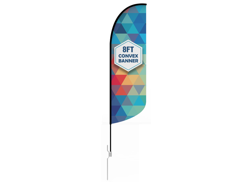 8ft Convex Feather Flag with Ground Stake - Signwin
