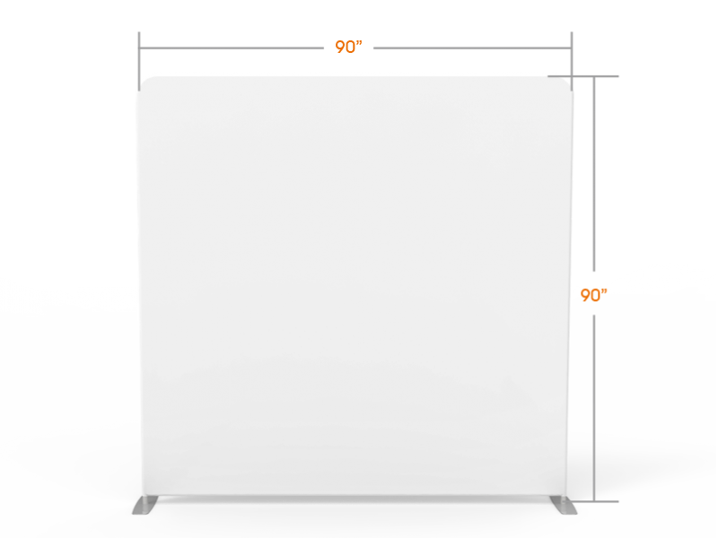 8x8 Stock White Flat Tension Fabric Backdrop Banner Stand - Signwin