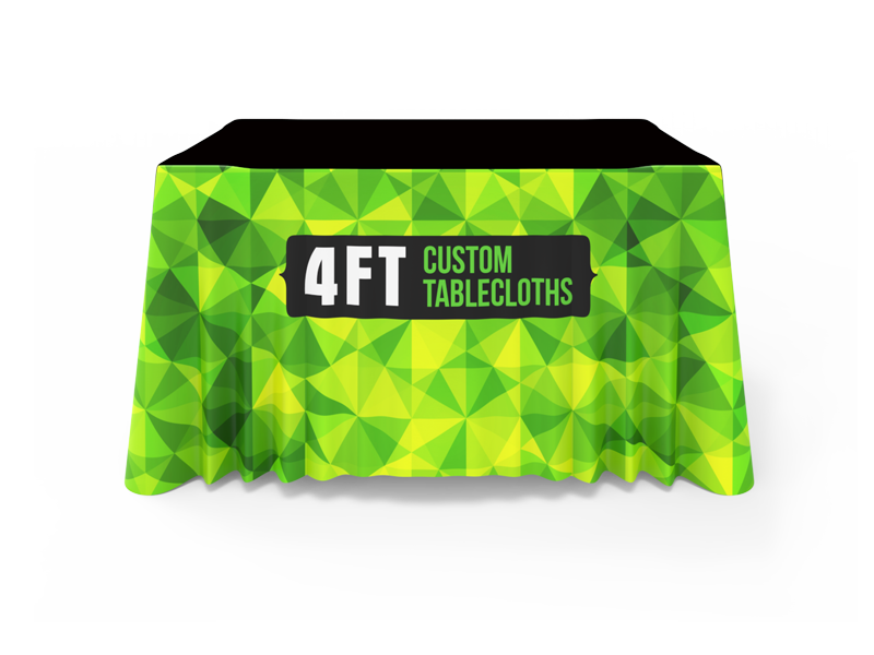 4ft 3-Sided Stylish Custom Printing Loose Table Throw - Signwin